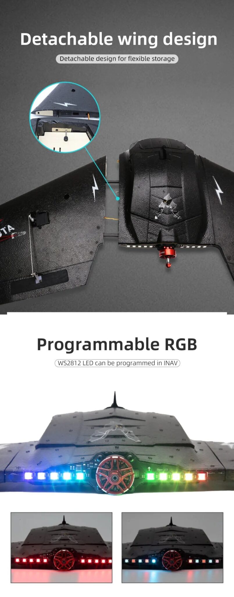 AtomRC Theer Bat Fixed-wing Aircraft (Kit) - KiwiQuads