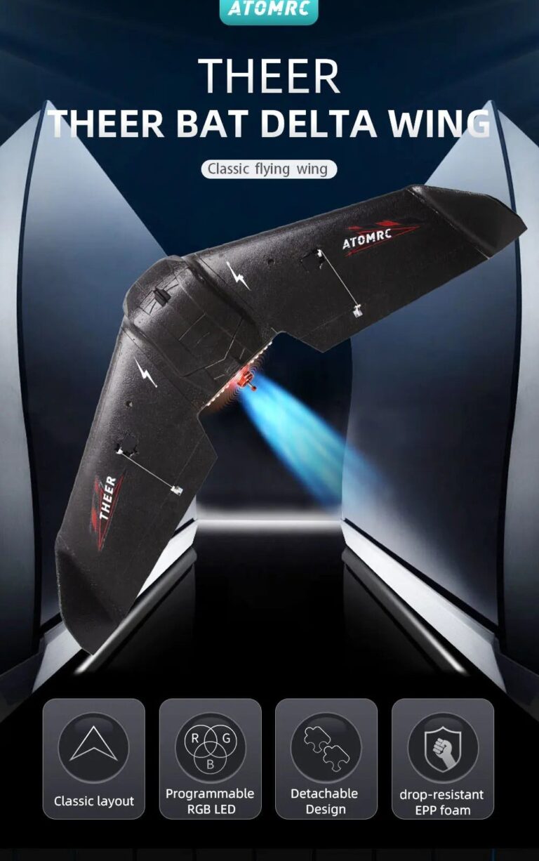 AtomRC Theer Bat Fixed-wing Aircraft (Kit) - KiwiQuads